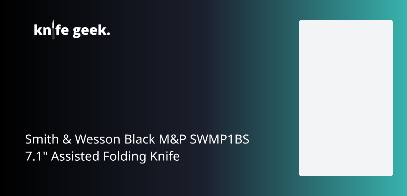 Smith & Wesson Black M&P SWMP1BS 7.1" Assisted Folding Knife | KnifeGeek